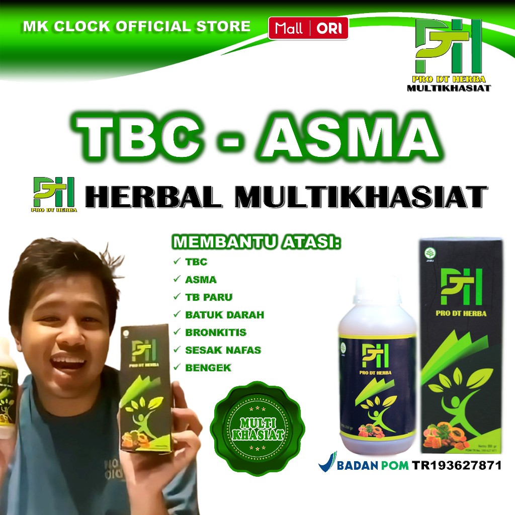Jual PRO DT HERBA 350g Obat Herbal TBC Asma Bronkitis TB Paru Bengek ...