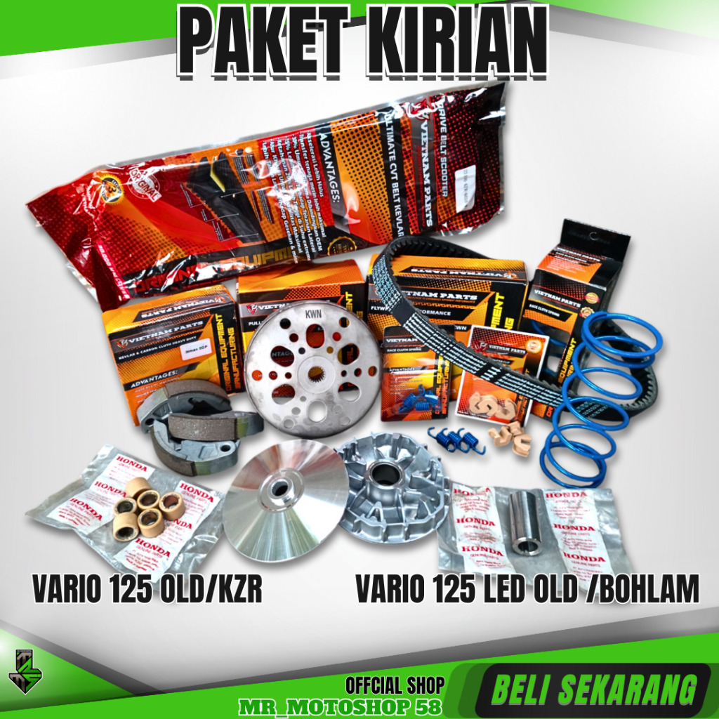 Jual FULL UPGRADE PULLEY CVT VARIO 125 OLD KZR VARIO 125 LED OLD PER ...