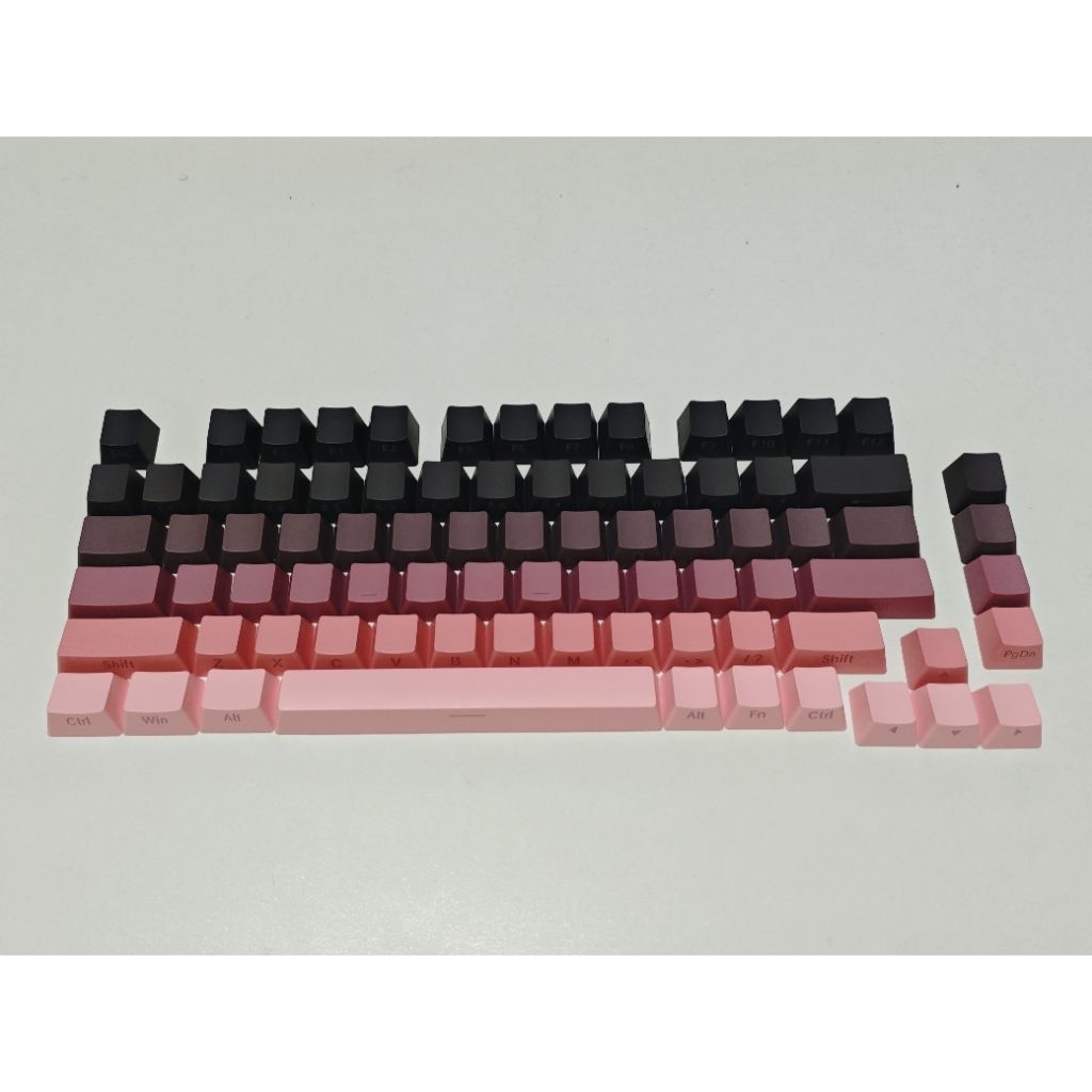Jual Keycaps Gradient Black Pink 81 Keys OEM Profile PBT | Shopee Indonesia