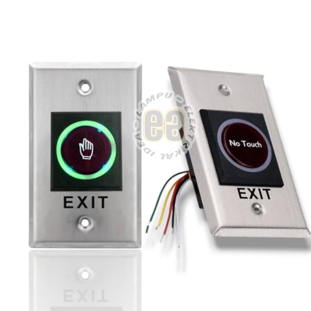 Jual IR EXIT BUTTON NO TOUCH DOOR PERSEGI PANJANG BAHAN METAL STAINLESS ...
