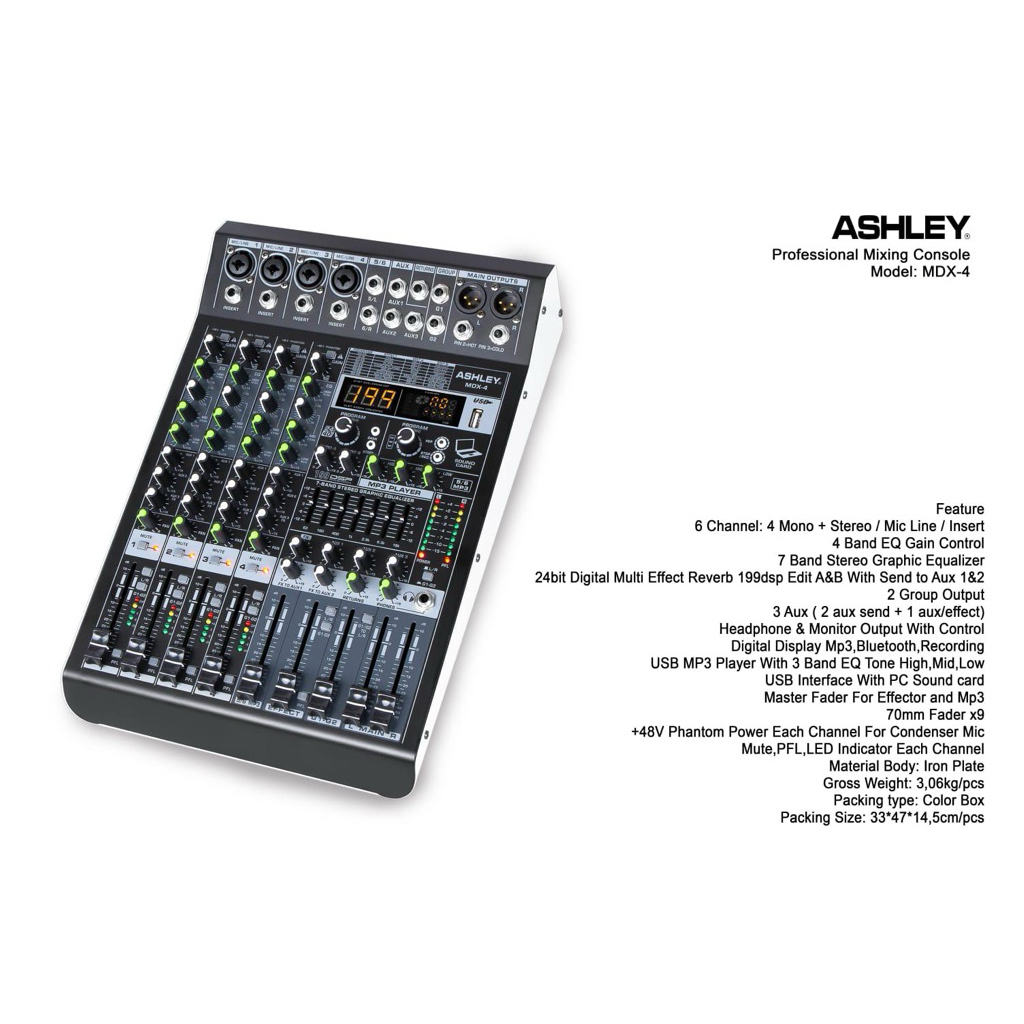 Jual mixer ashley mdx4 original 199 dsp bluetooth Ashley MDX 4 | Shopee ...