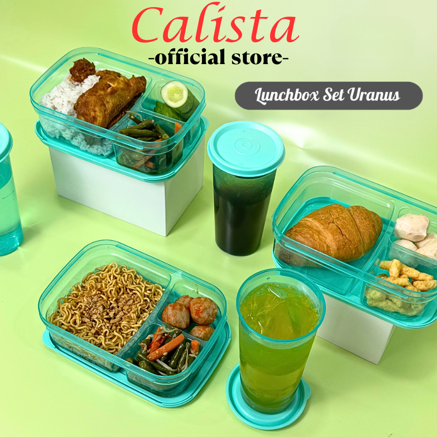 Jual [ CALISTA ] CALISTA COMBO URANUS LUNCH BOX 3 KOMPARTEMEN ANTI ...