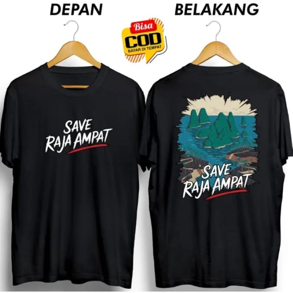 Jual Kaos Save Raja Ampat - Viral, Kekinian, Unisex, Bahan Adem ...
