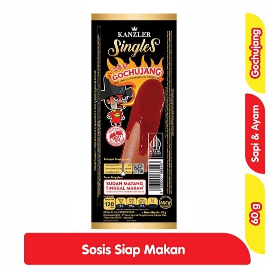 Jual Sosis Kanzler Gochujang Singles 60g Sosis Siap Makan | Shopee ...