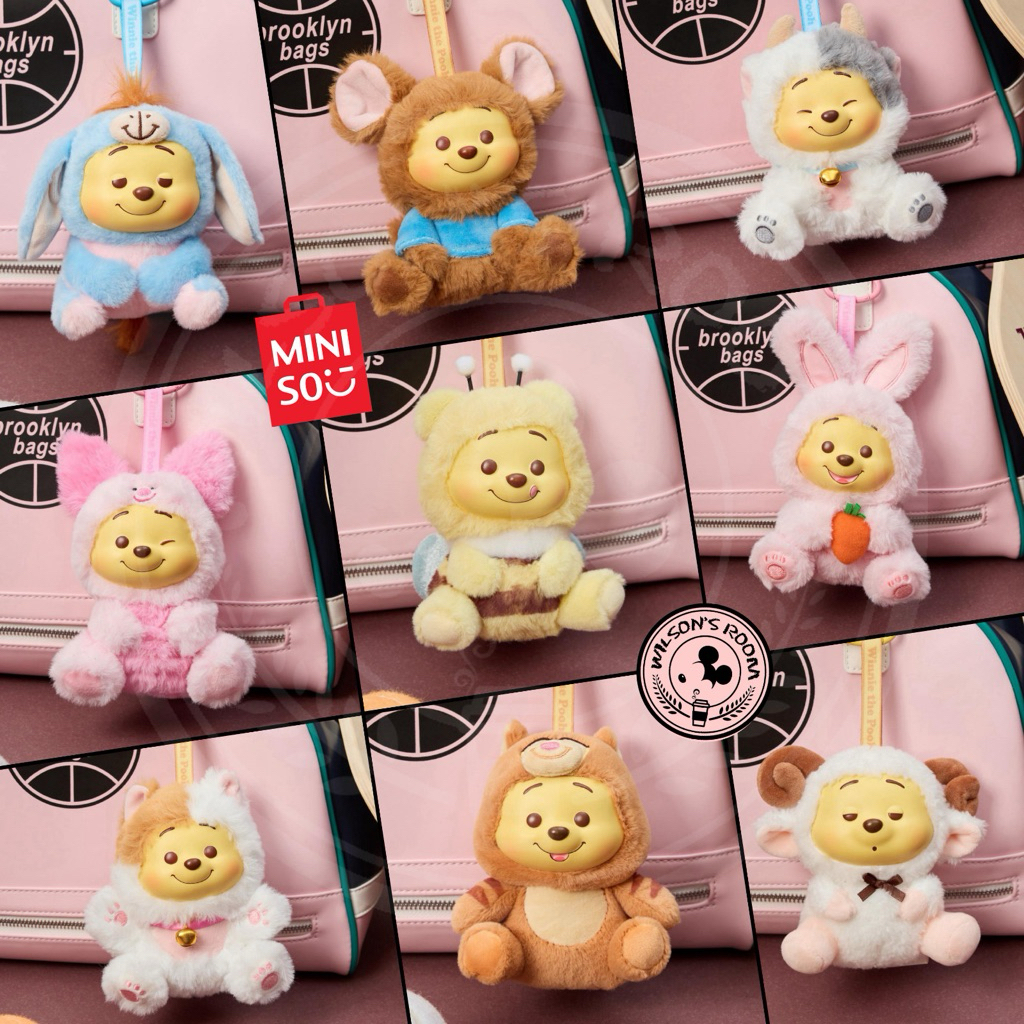 Jual [ORIGINAL] DISNEY MINISO Winnie the Pooh Naughty Team Selected Bag ...