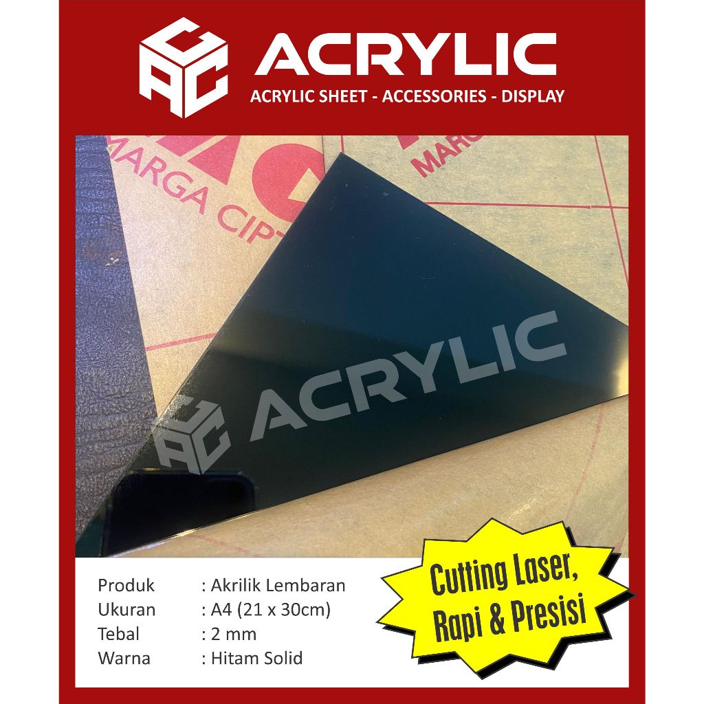 Jual Akrilik lembaran Hitam Solid A4 2mm ( 21 cm x 30 cm ) | Shopee ...