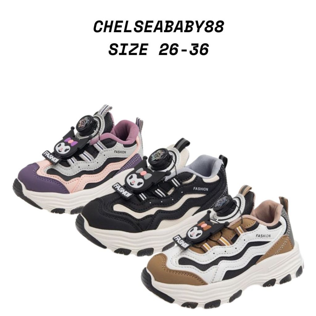 Jual SALE 6.6 Chelseababy LITTLE KUROMI Sepatu Sneakers Anak Perempuan ...