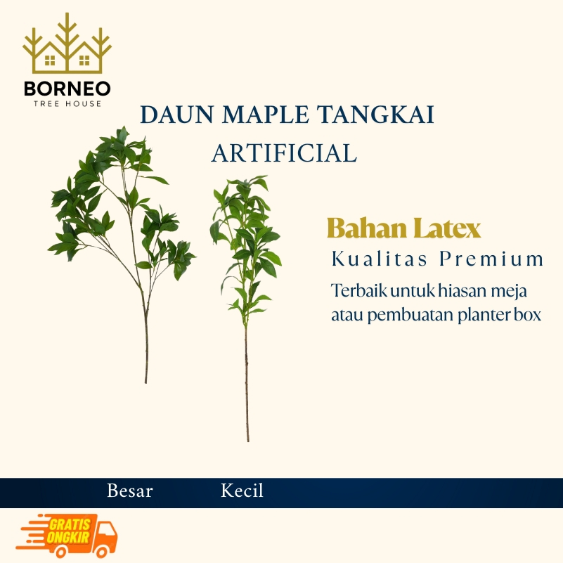 Jual Artificial Daun Maple Tangkaian Borneo Tree House - 95cm&78cm ...