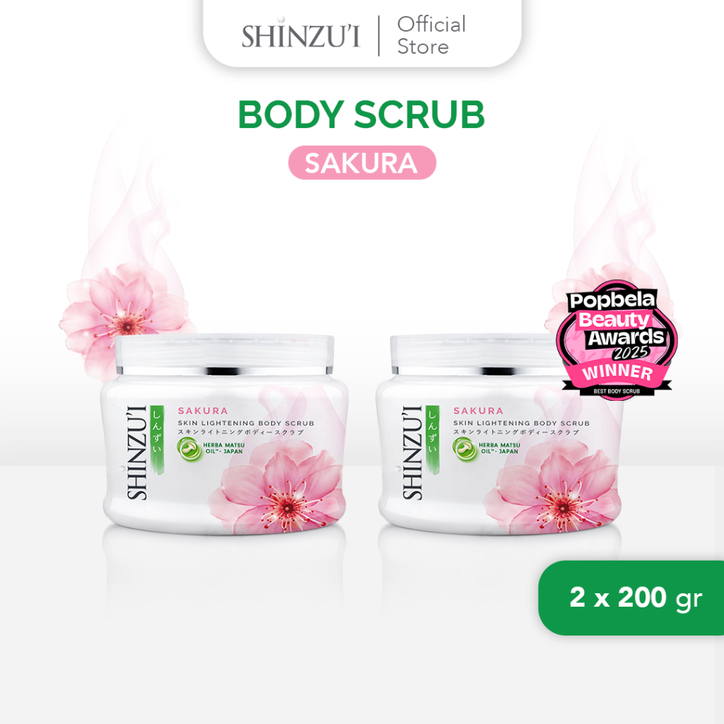 Jual Shinzui Skin Lightening Body Scrub Sakura 200gr 2pcs | Shopee ...