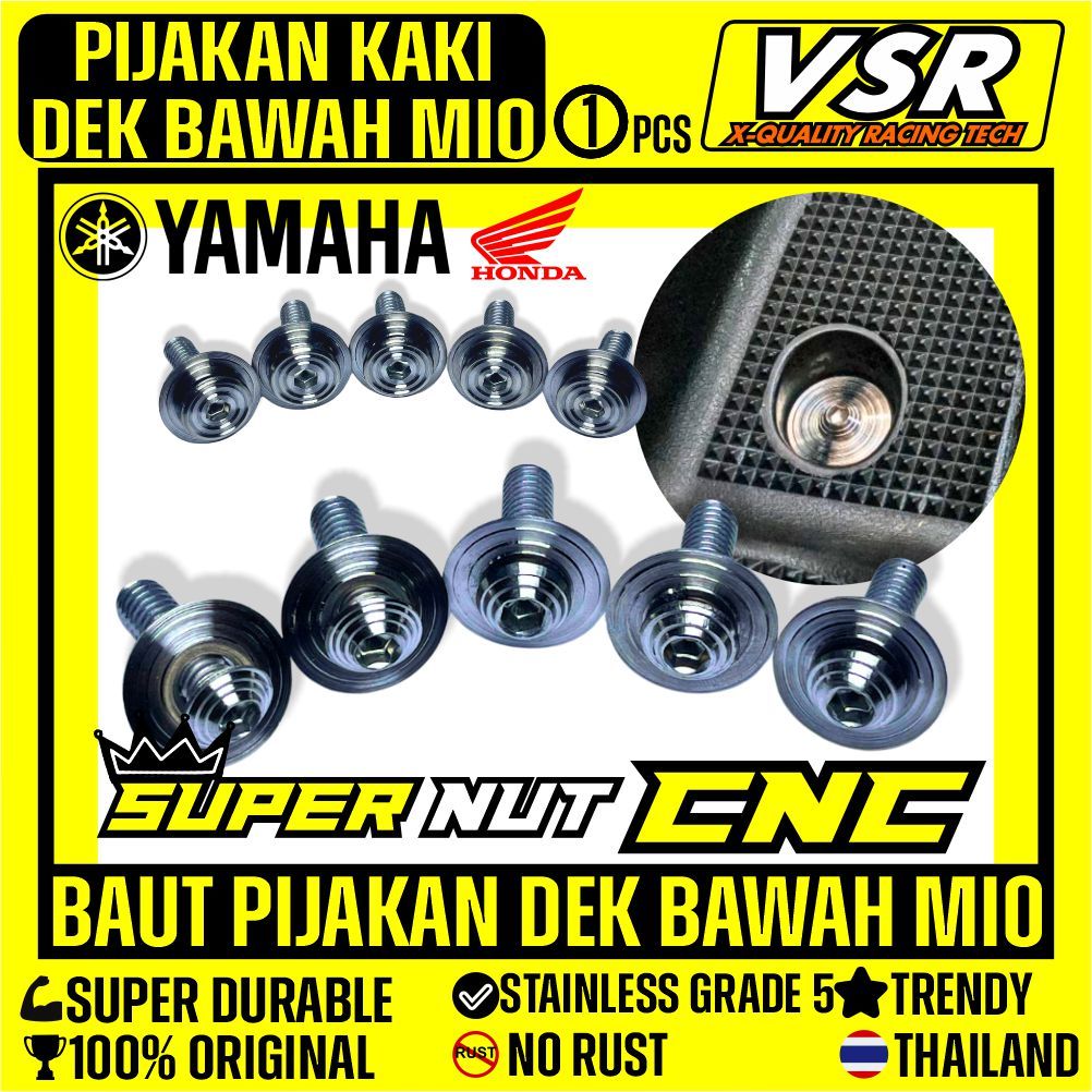 Jual PROBOLT Baut Pijakan Kaki Mio Dek Bawah Mio Stainless Model Heng ...