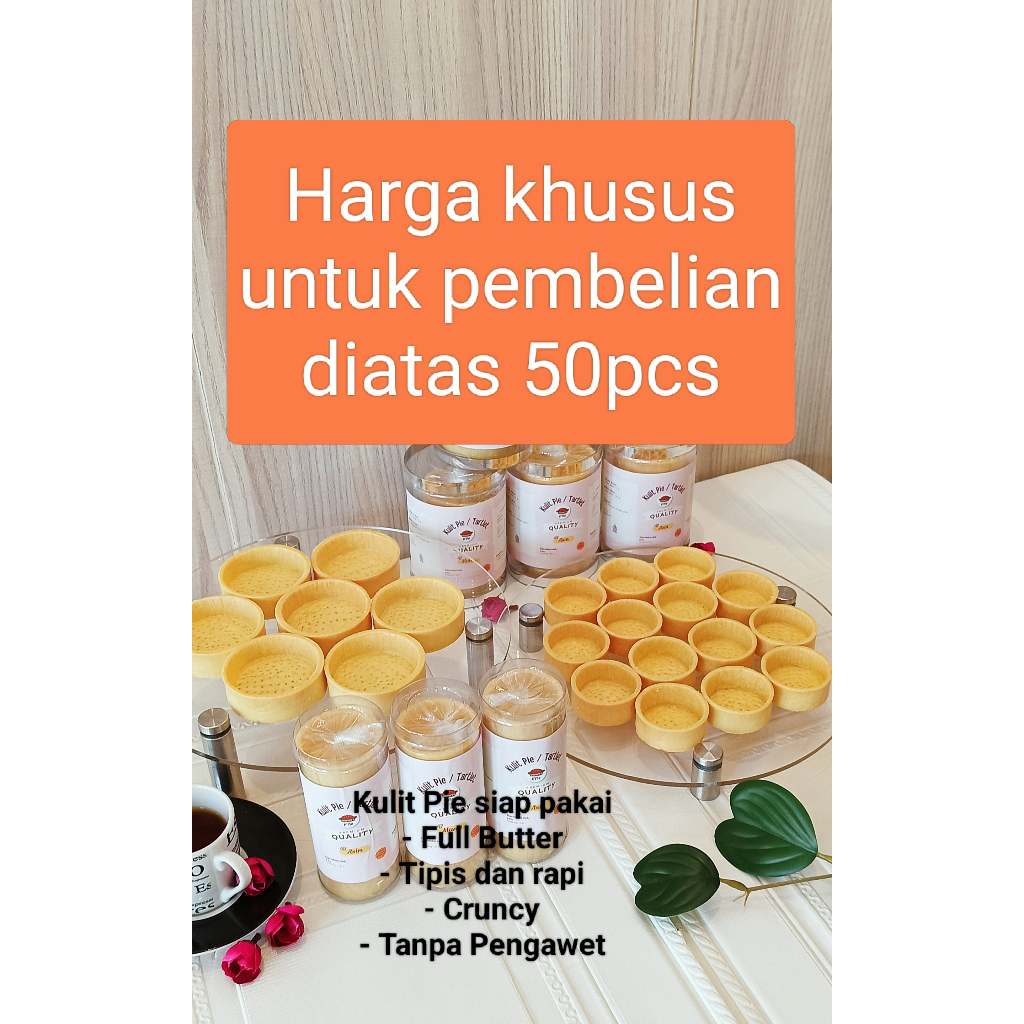 Jual Kulit Pie ASIN 6,5cm MIN 50pcs / Tartlet Shell FULL BUTTER/ Kulit ...
