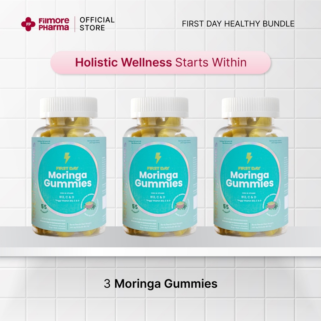 Jual First Day Moringa Gummies Bundle 3 pcs | Herbal Moringa Gummies ...