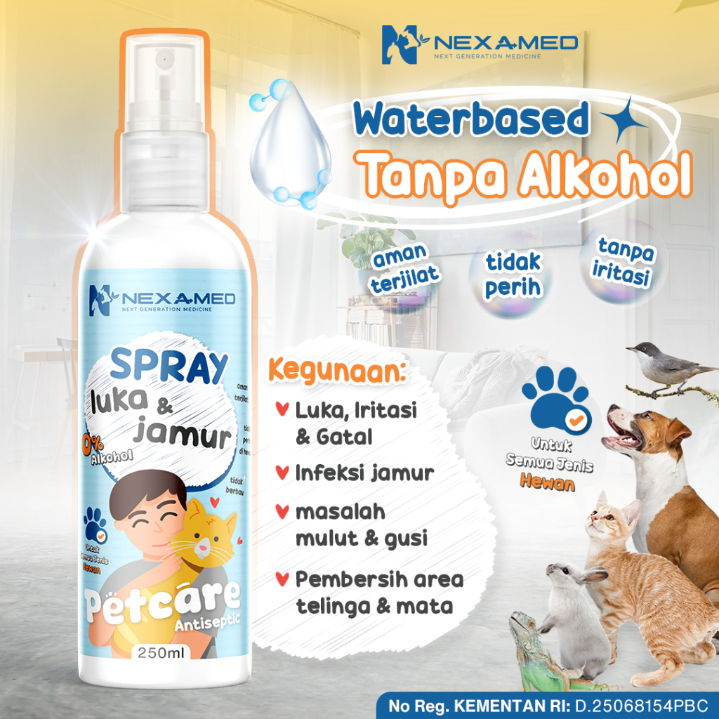 Jual NEXAMED Spray Obat Jamur dan Luka Kucing - Tanpa Alkohol ...