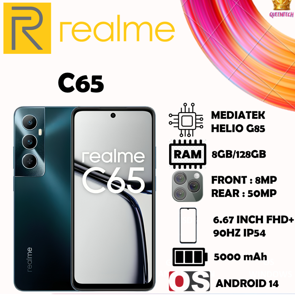 Jual Realme C65 [NFC] [8GB/128GB] [BNIB] Garansi Resmi 1 Tahun | Shopee ...