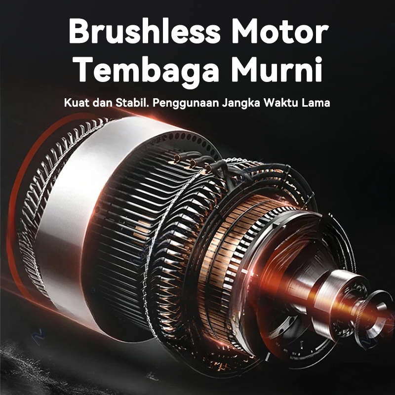 Jual ISKU Motor Tanpa Sikat Bor Listrik 21V Bor Impact baterai Cordless ...