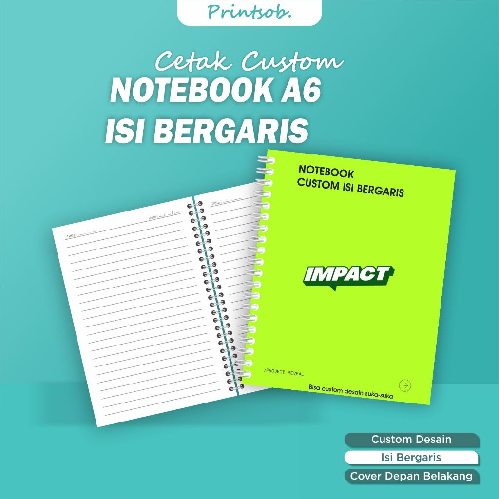 Jual Notebook a6 custom isi bergaris | Shopee Indonesia