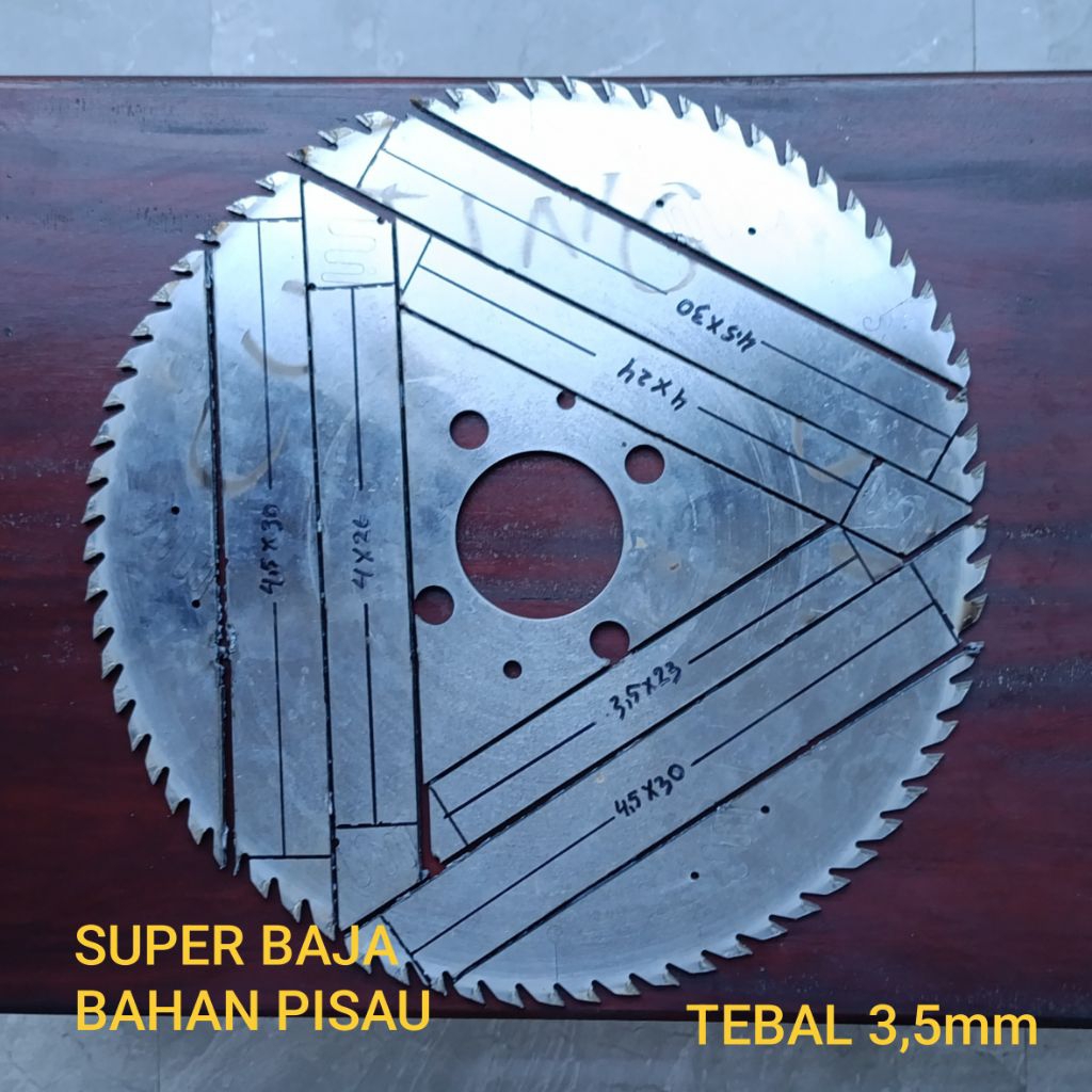 Jual GERGAJI SERKEL POTONGAN BAHAN PISAU TEBAL 3,5mm | Shopee Indonesia