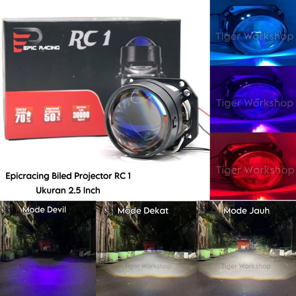 Jual Epic Racing Biled RC 1 Original 2,5 Inc Blue Lens Dengan Devil Eye ...