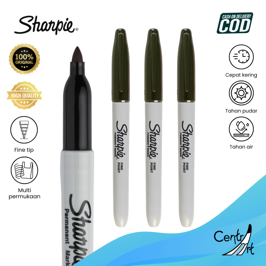 Jual Sharpie Fine Point Permanent Marker Black marker hitam berkualitas ...