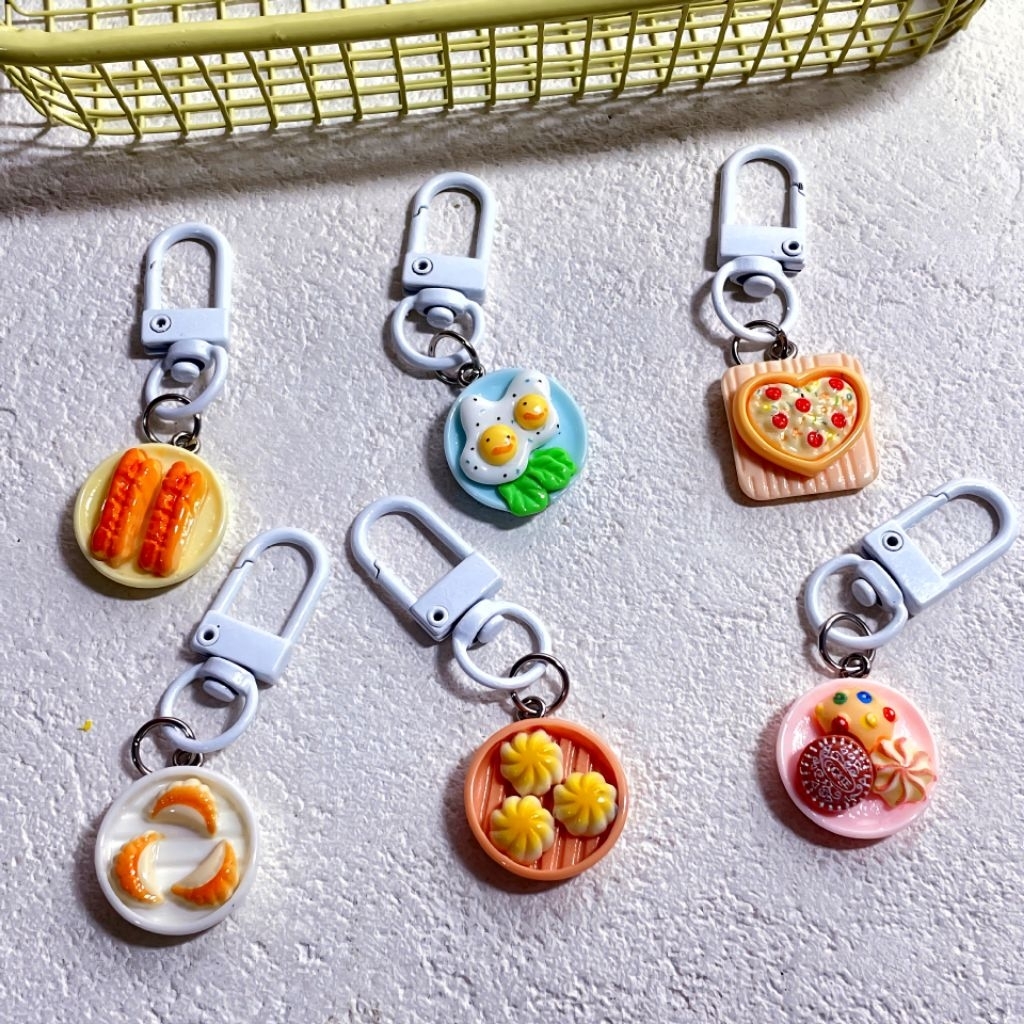 Jual [112] GANTUNGAN KUNCI BENTUK MAKANAN DIMSUM ROTI KUE DESSERT SNACK ...