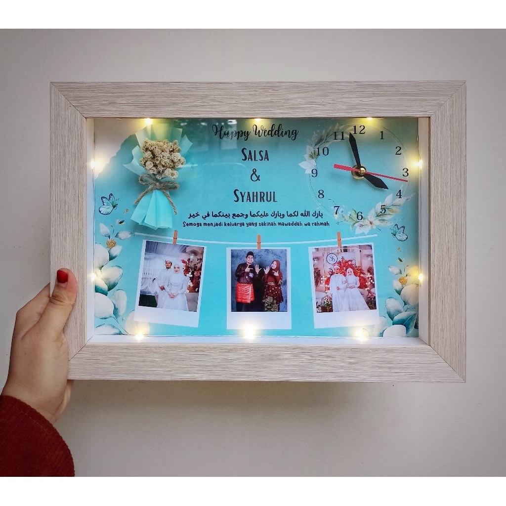 Jual JAM DINDING FRAME/HADIAH PERNIKAHAN WISUDA ULTAH | Shopee Indonesia