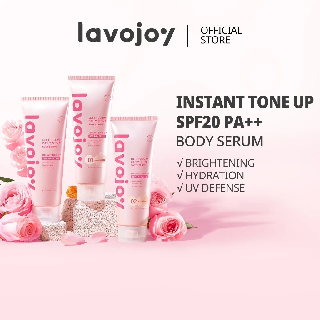 Jual Lavojoy Let It Glow Daily Shine Body Serum Instant Tone Up SPF 20 PA++ 180 ML Series ...