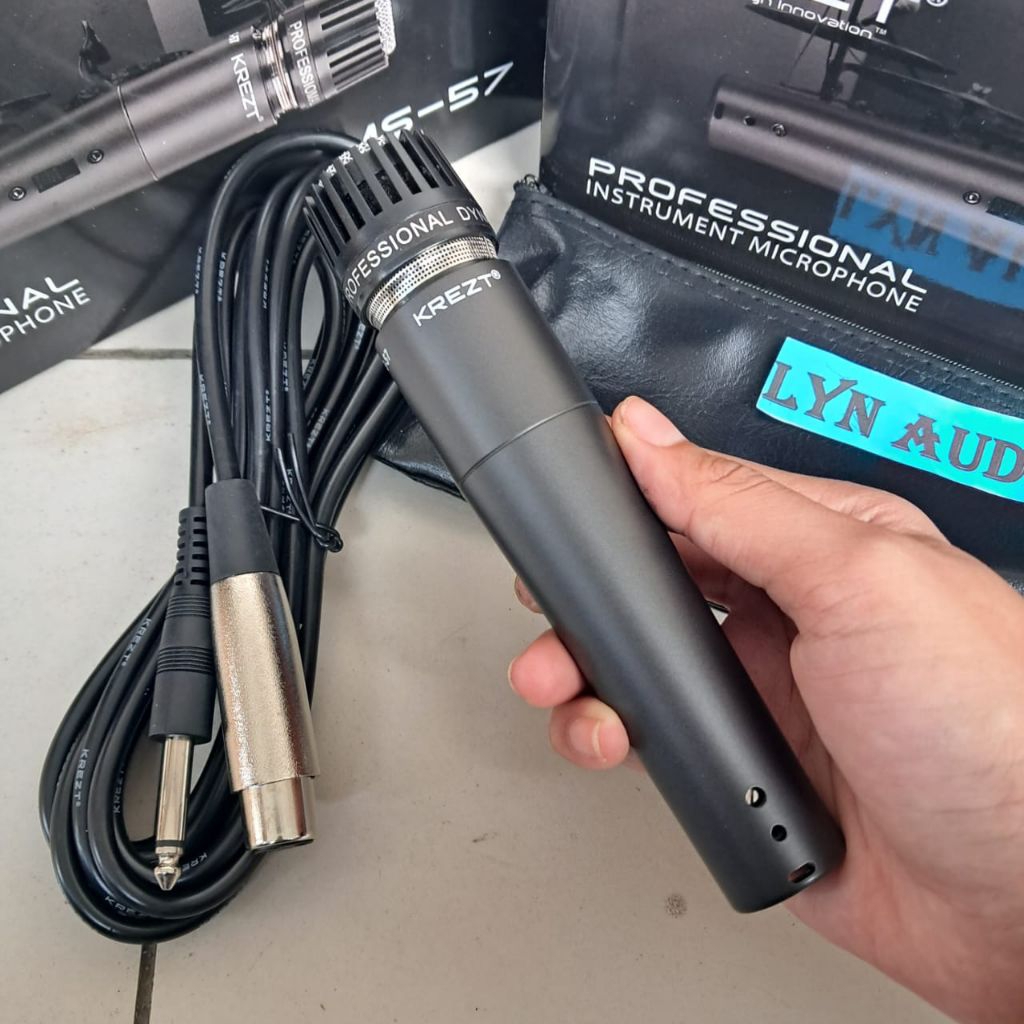Jual KREZT MICROPHONE INSTRUMEN MS-57 MIC CABLE DYNAMIC | Shopee Indonesia