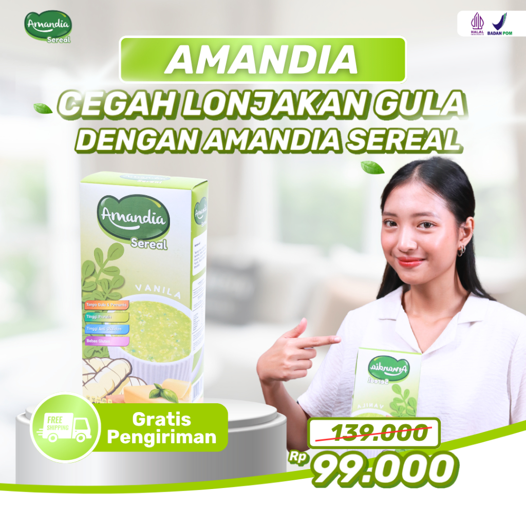 Jual Sereal Sehat Amandia Bebas Gula Aman untuk Penderita Diabetesi ...