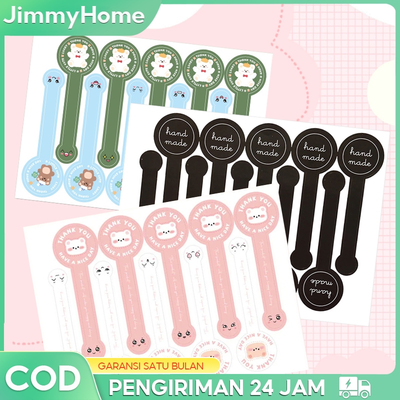 Jual JimmyHome 100 Pcs Stiker Terima Kasih Bubuk Thank You Sticker ...