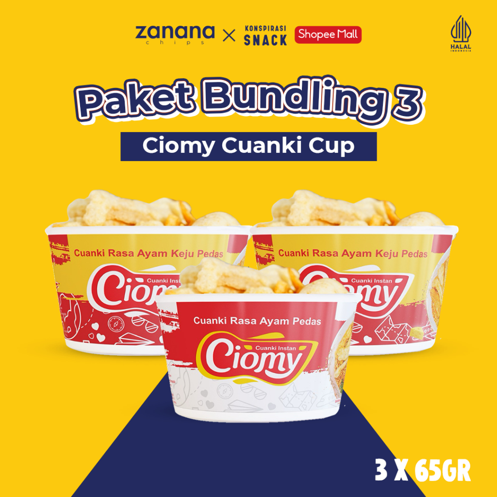 Jual Paket Bundling 3 Ciomy Cuanki Cup | Ukuran Reguler | Shopee Indonesia