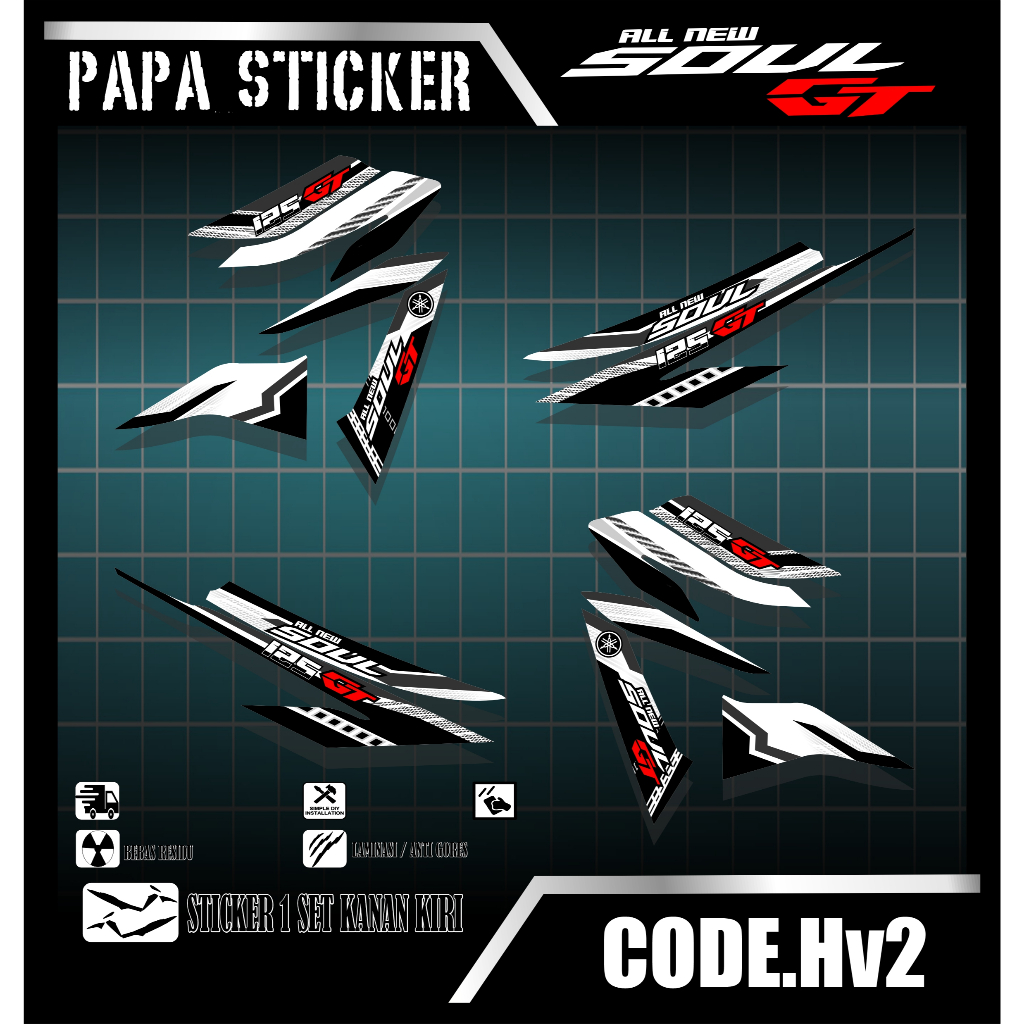 Jual Striping MIO SOUL GT 125 ALL NEW - Sticker Striping Variasi list ...