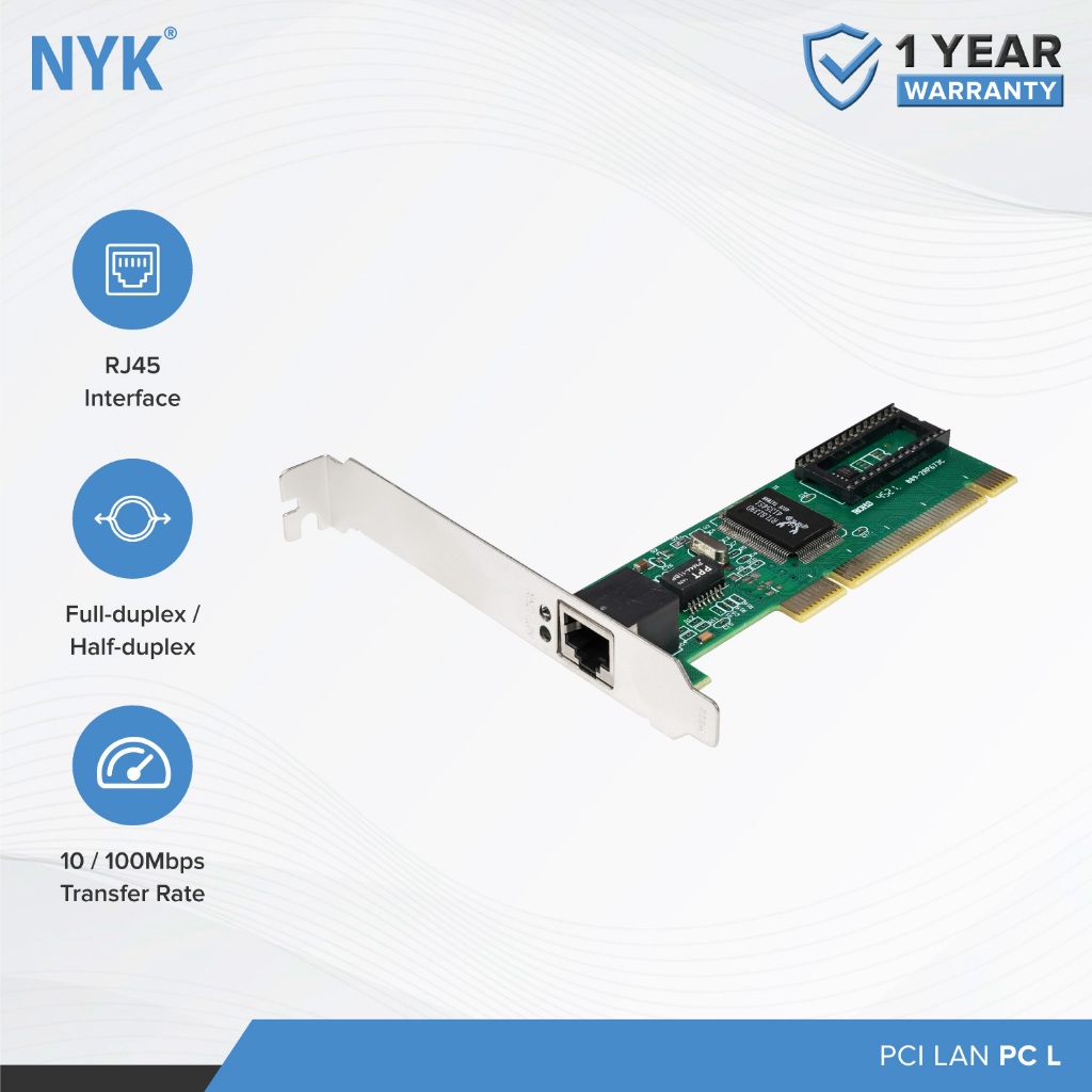 Jual NYK PCI LAN Card 100Mbps Ethernet Adapter RJ45 untuk PC - PC L ...