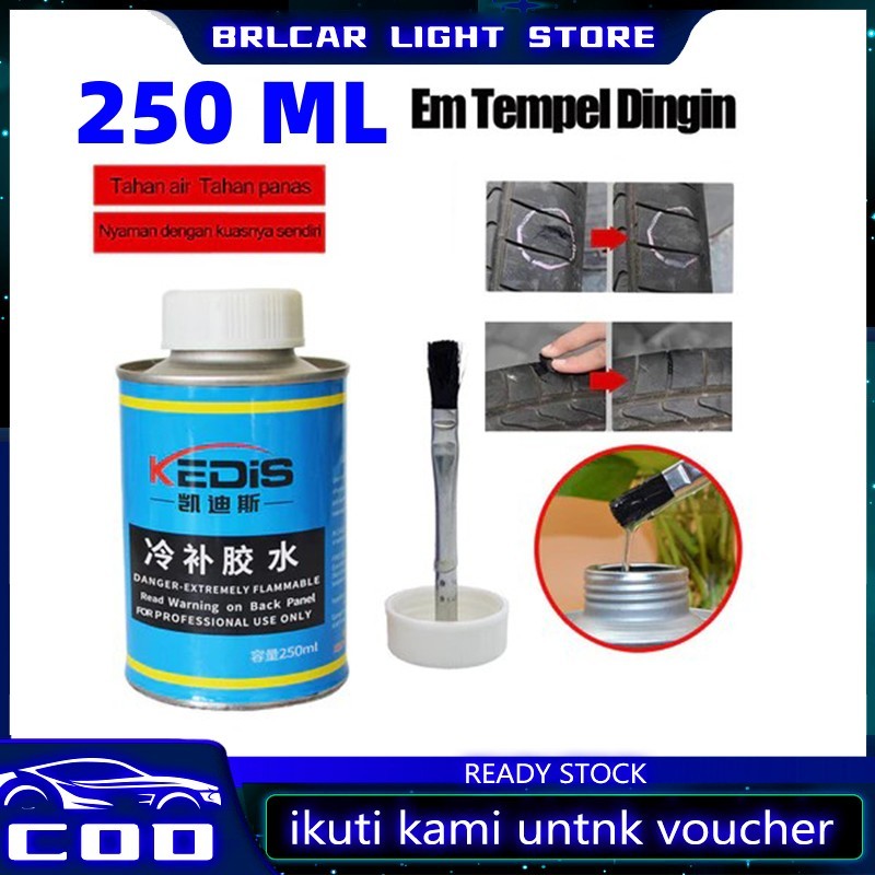 Jual 250 ML Lem Tambal Ban Lem Perbaikan Ban Lem Ban Hitam Roda ...
