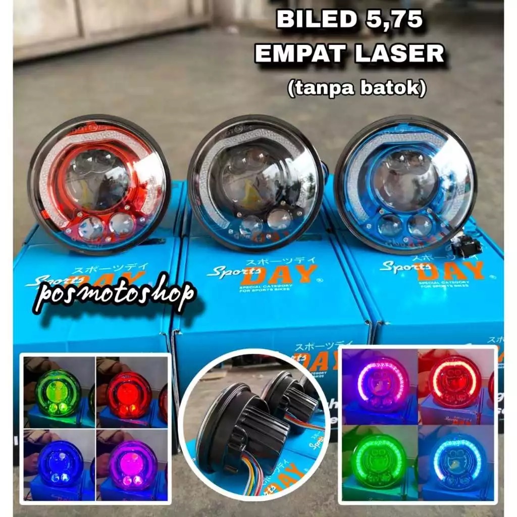 Jual LAMPU BILED CB 125 DAY LAMPU DEPAN BILED DUAL TRIPLE 4 LASER ...