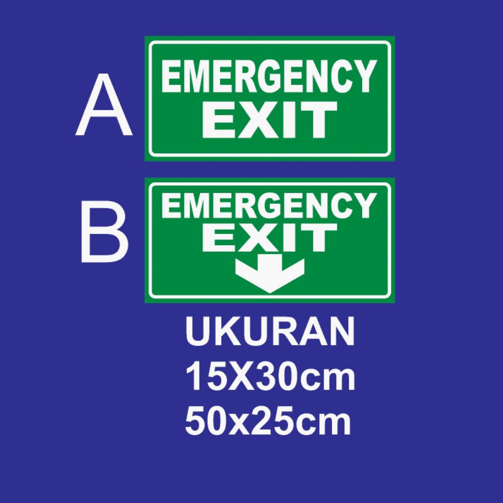 Jual Stiker Emergency Exit | Shopee Indonesia
