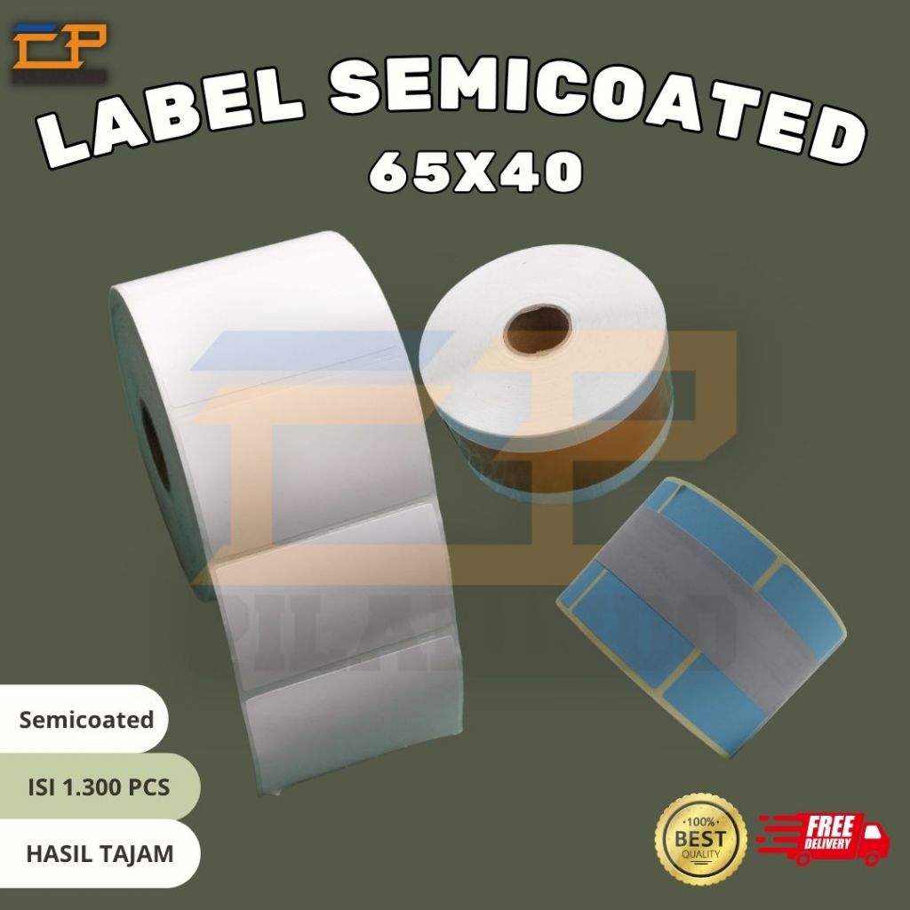 Jual Etiket Label Semicoated Ukuran 65x40 mm | Shopee Indonesia