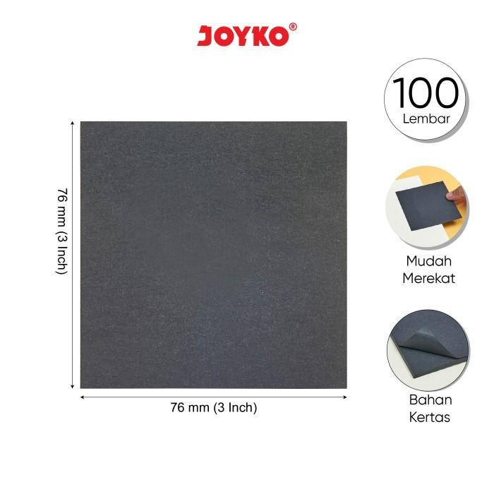 Jual Joyko Memo Stick Kertas Warna HITAM MATTE MMS-21 Kotak 76x76mm ...