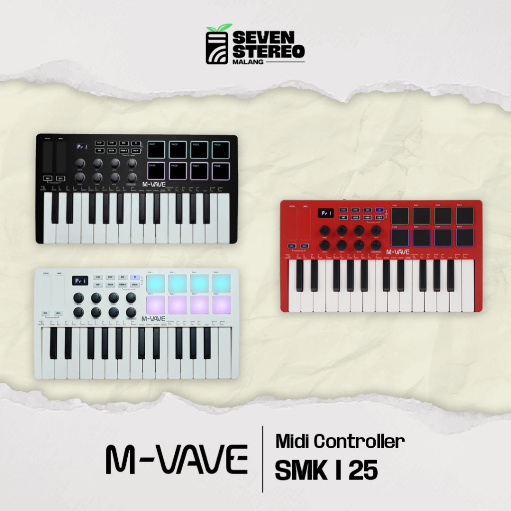 Jual M-vave Mvave SMK-25 I SMK25 I SMK I 25 MIDI Controller – 25 Keys ...