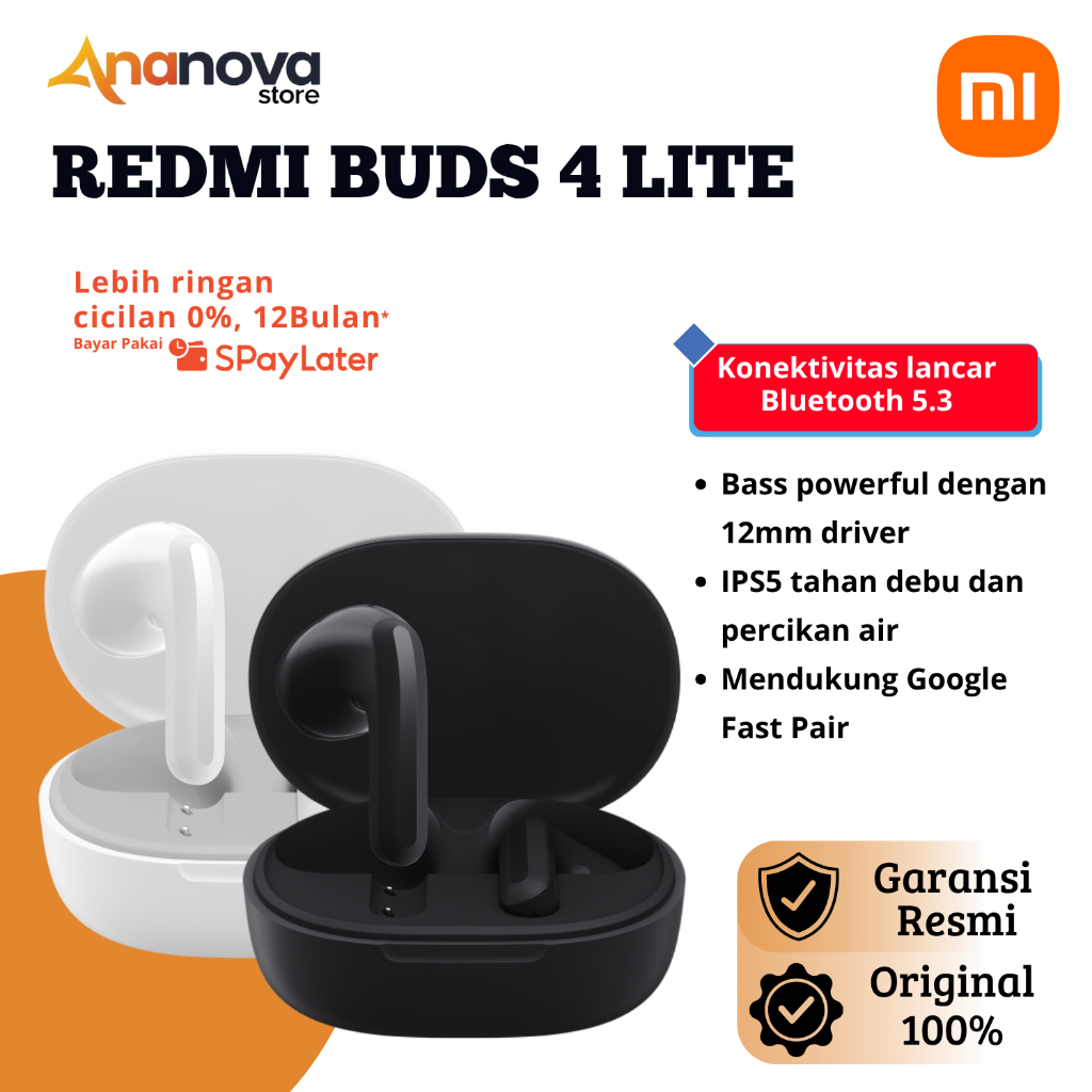 Jual redmi buds 4 Lite xiaomi TWS Earphone Bluetooth headset gaming ...