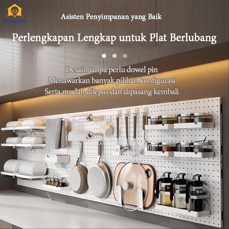 Jual Pegboard Hole Board Dinding/Papan Lubang/Rak Dekorasi Gantungan ...