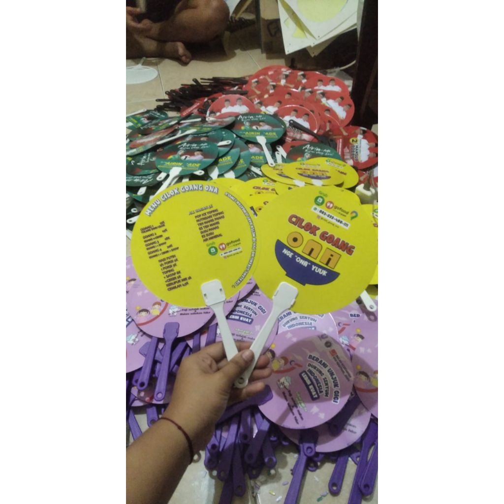 Jual KIPAS TANGAN CUSTOM • HANDFAN • SOUVENIR MURAH BAHAN AC 310 CETAK ...