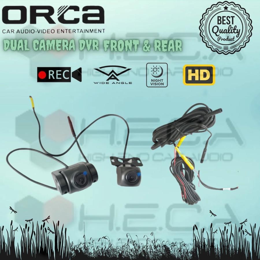 Jual Dual Camera DVR Front & Rear ORCA Recording Kamera Mobil Parkir ...