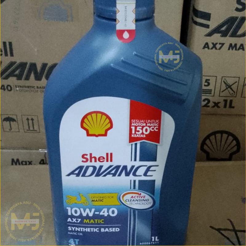 Jual Shell Advance Oil Oli Motor Matic 10W-40 4T AX7 1L ORIGINAL | Shopee Indonesia