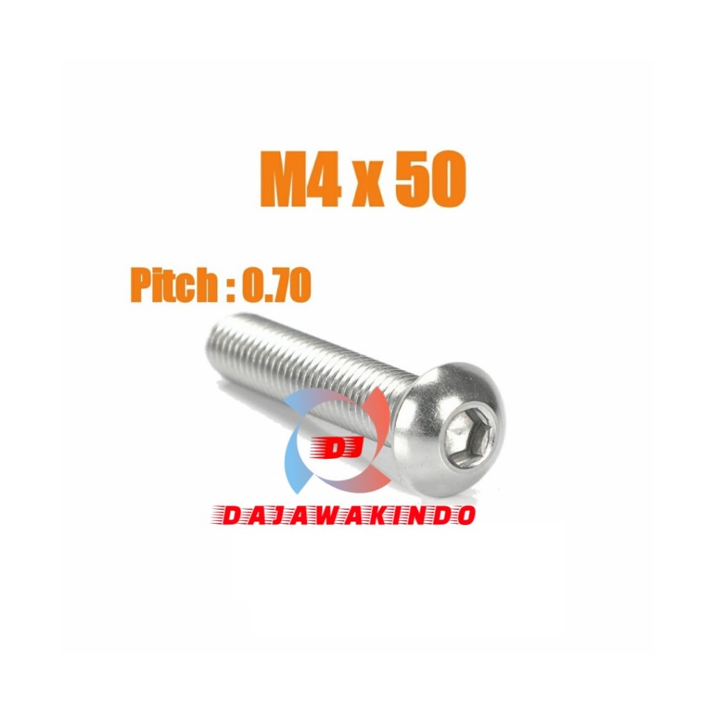 Jual Baut L Button M4 x 50 / Baut Button L M4 x 50 SUS 304 | Shopee Indonesia