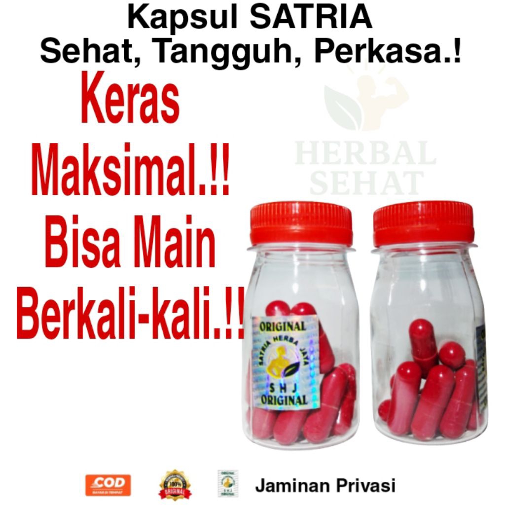 Jual Obat Kuat Kapsul Satria Herba Tahan Lama Herbal Top Rotan | Shopee ...
