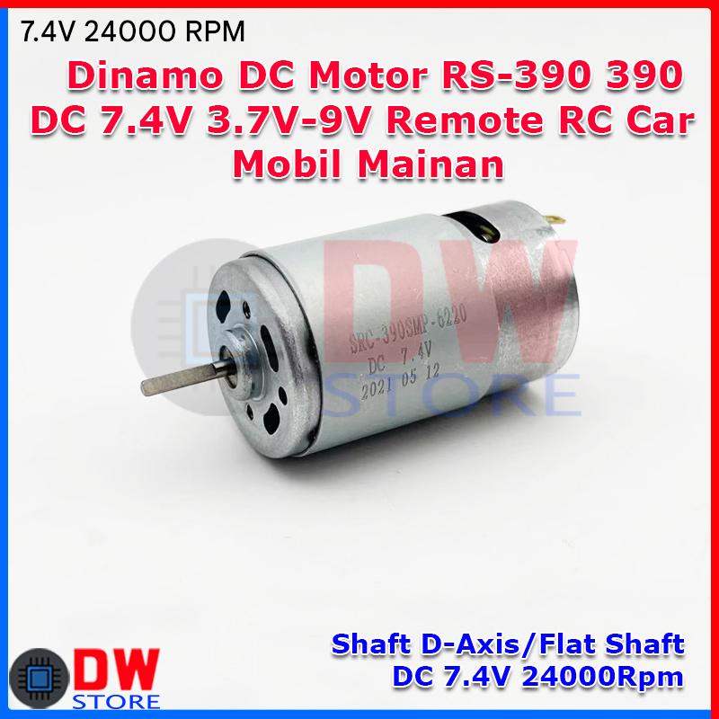 Jual Dinamo DC Motor RS390 RS 390 DC 7.4V 3.7V-9V 8.4V RC Car Remote ...
