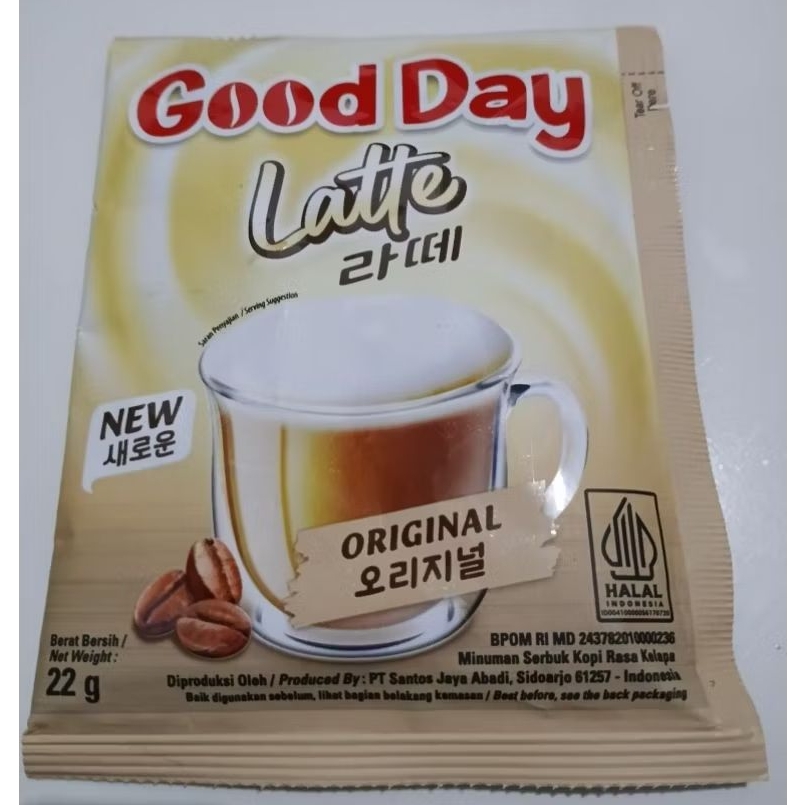 Jual Good Day Latte kopi sachet isi 5 rasa original dan butter scotch ...