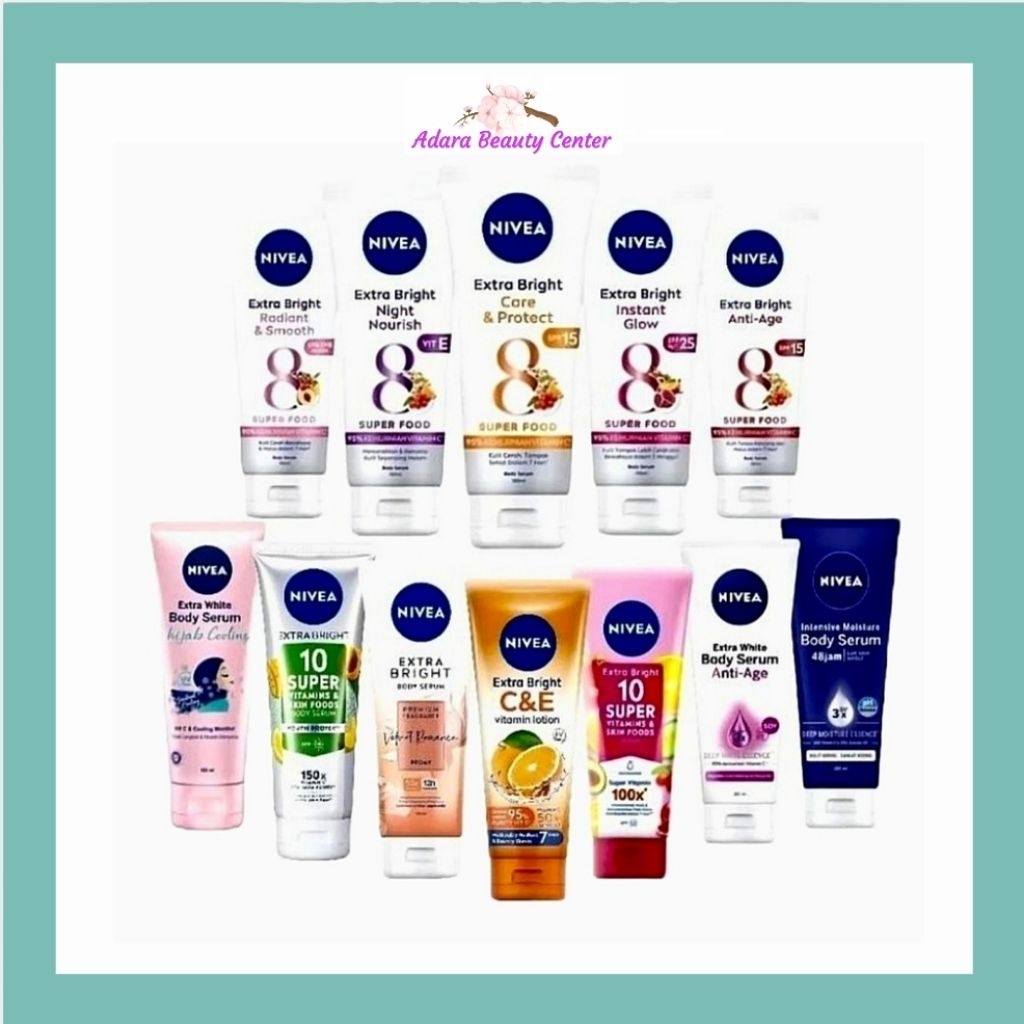 Jual NIVEA extra bright body serum series care&protect/night nourish ...