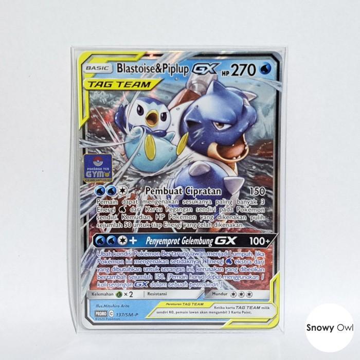 Jual Blastoise & Piplup GX 137/SM-P Tag Team GYM Promo Foil FA Full Art ...