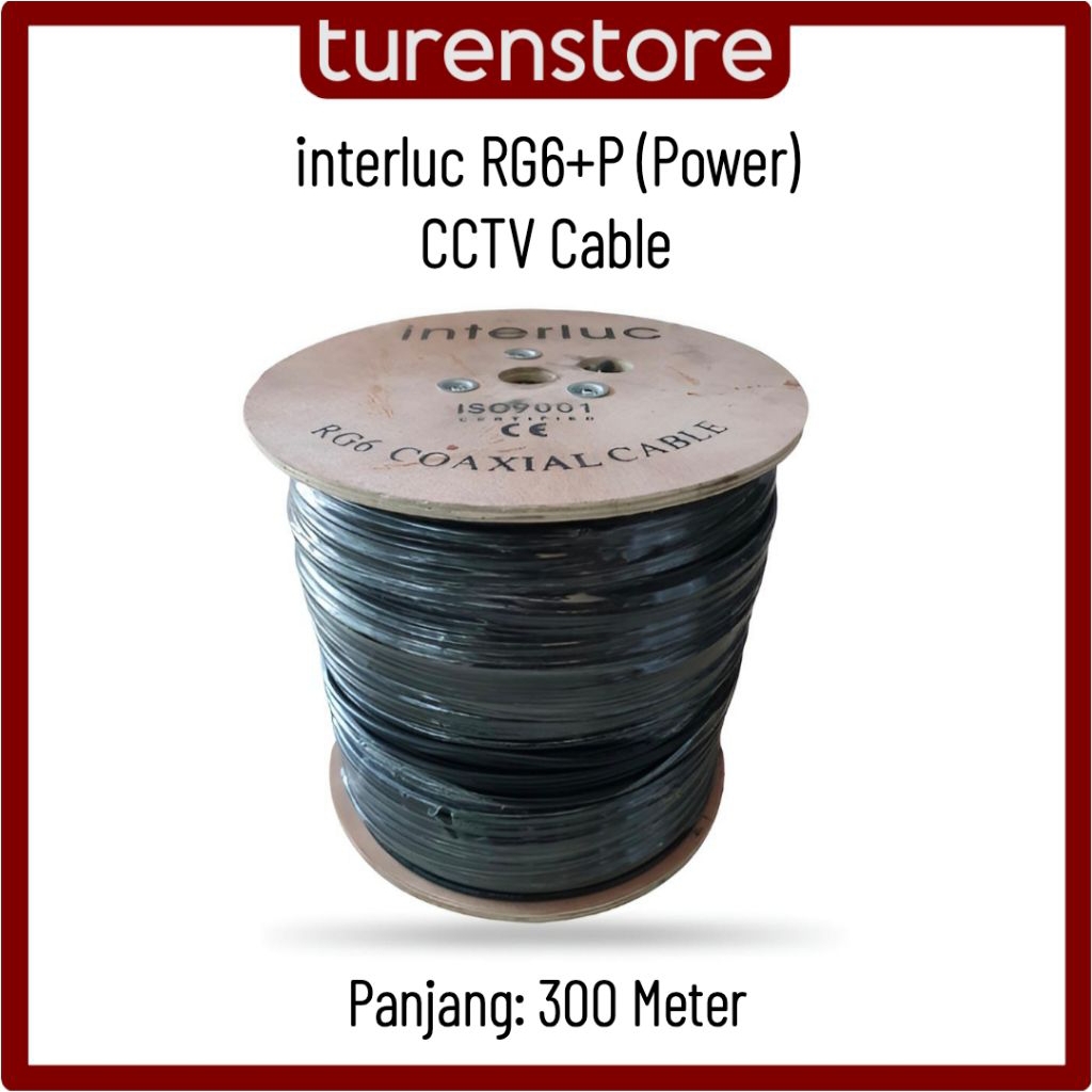 Jual interluc RG6+Power Juniper kabel CCTV 1Roll 300M Coaxial Cable RG6 Power 300 Meter | Shopee ...